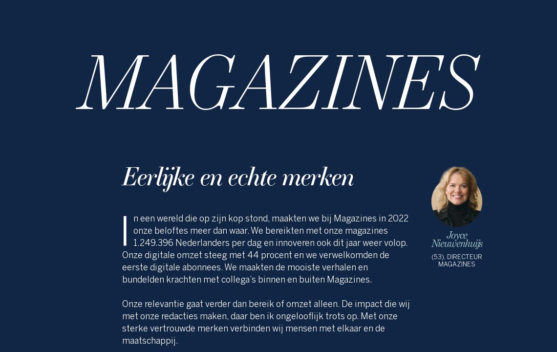 Magazines - DPG Media jaarverslag 2022