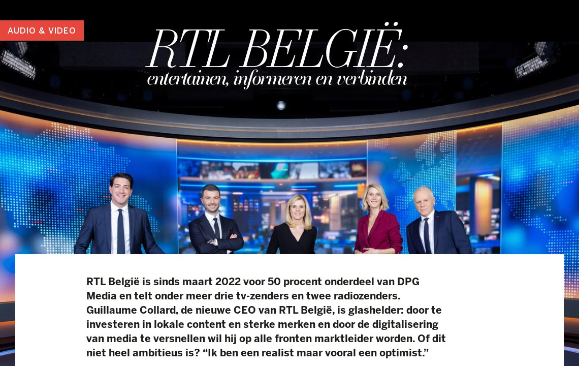 RTL België - DPG Media jaarverslag 2022